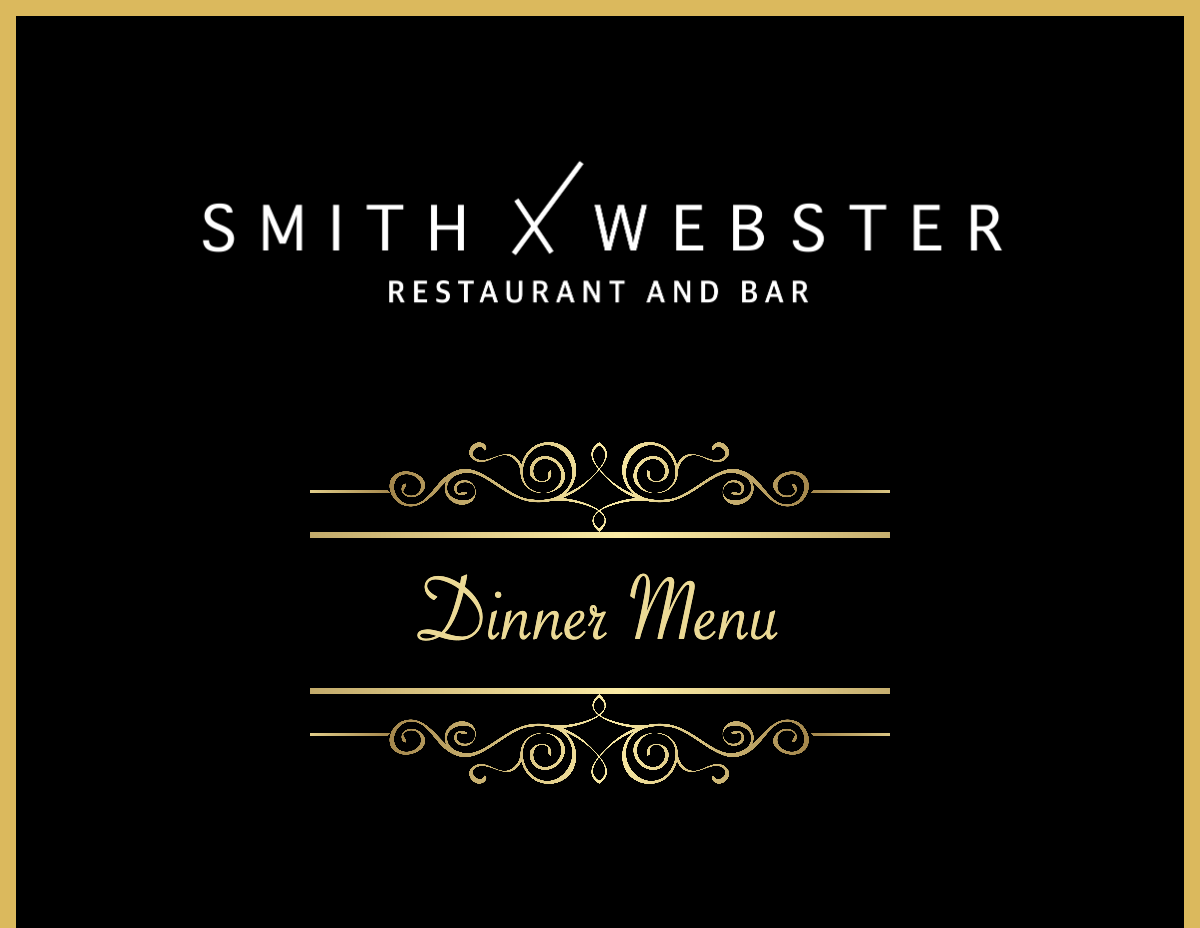 Smith x Webster - Dinner Menu - Miami Location